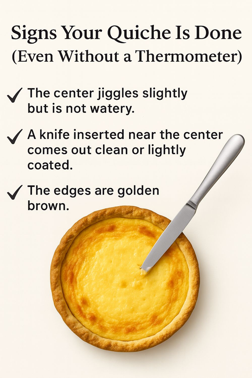 Quiche Internal Temperature - Chef Imen