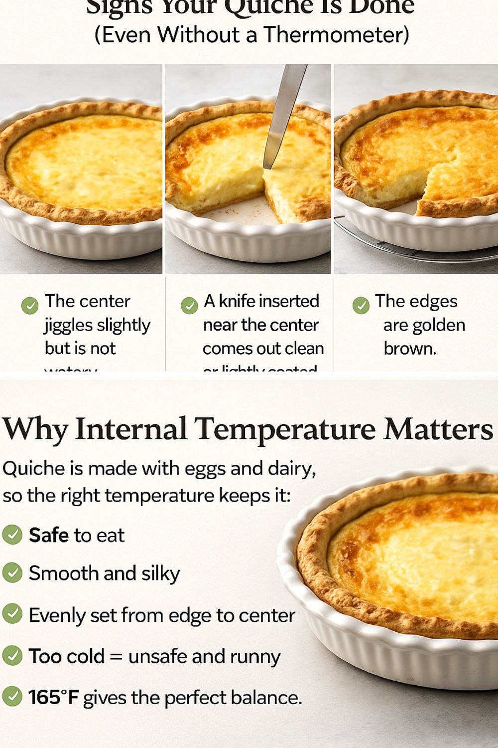 Quiche Internal Temperature - Chef Imen