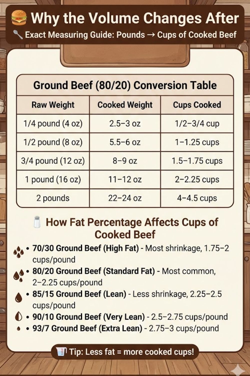 How Many Cups of Cooked Ground Beef Are in a Pound? (Full Detailed ...