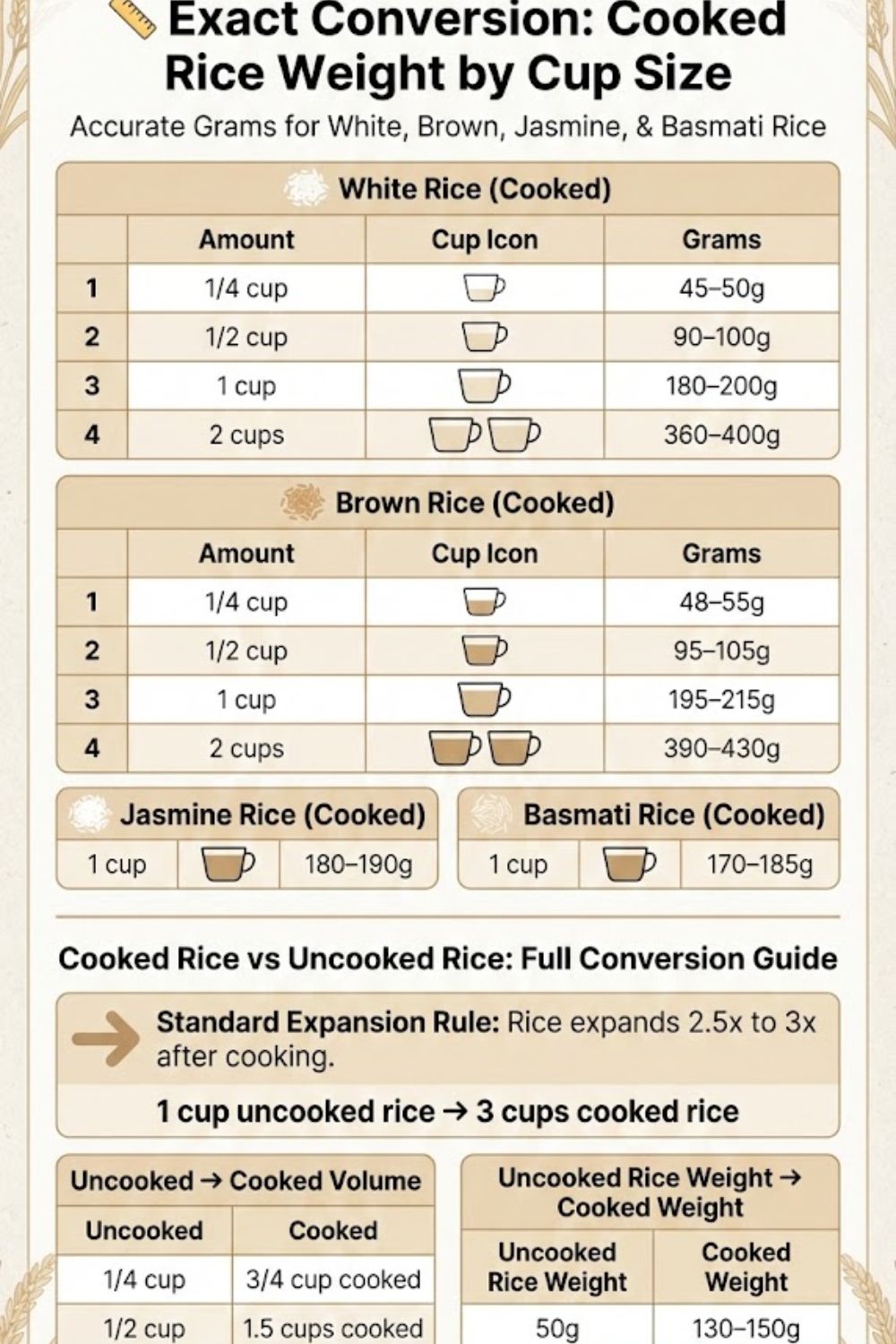 How Many Grams of Cooked Rice in a Cup? (Full Detailed Guide) - Chef Imen